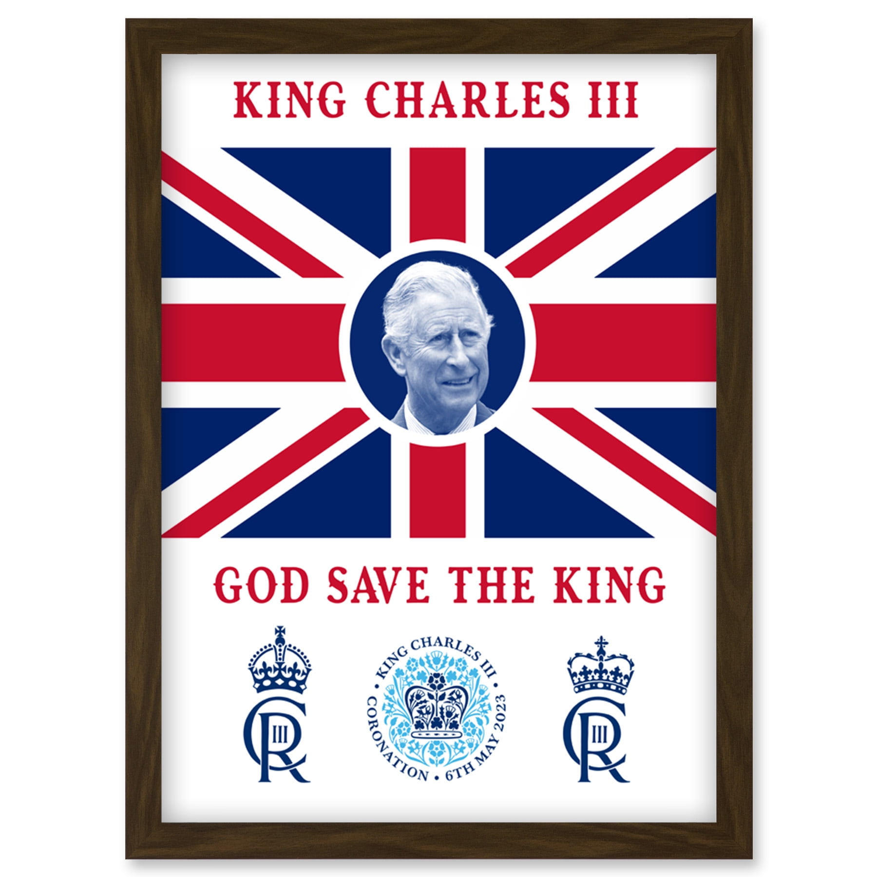 King Charles III Coronation God Save the King Union Jack Crest and ...