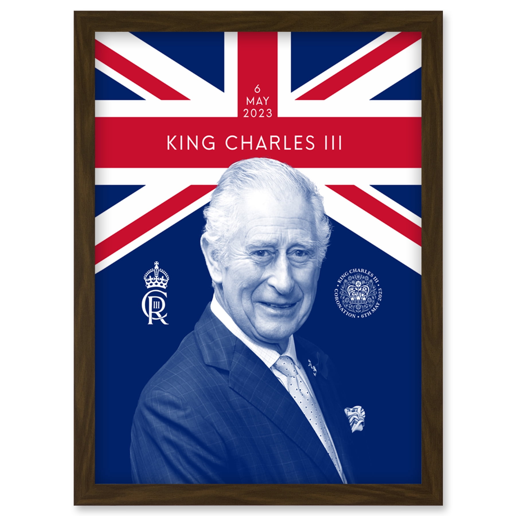 King Charles III Coronation Reigning Under the Union Flag Royal Crest ...