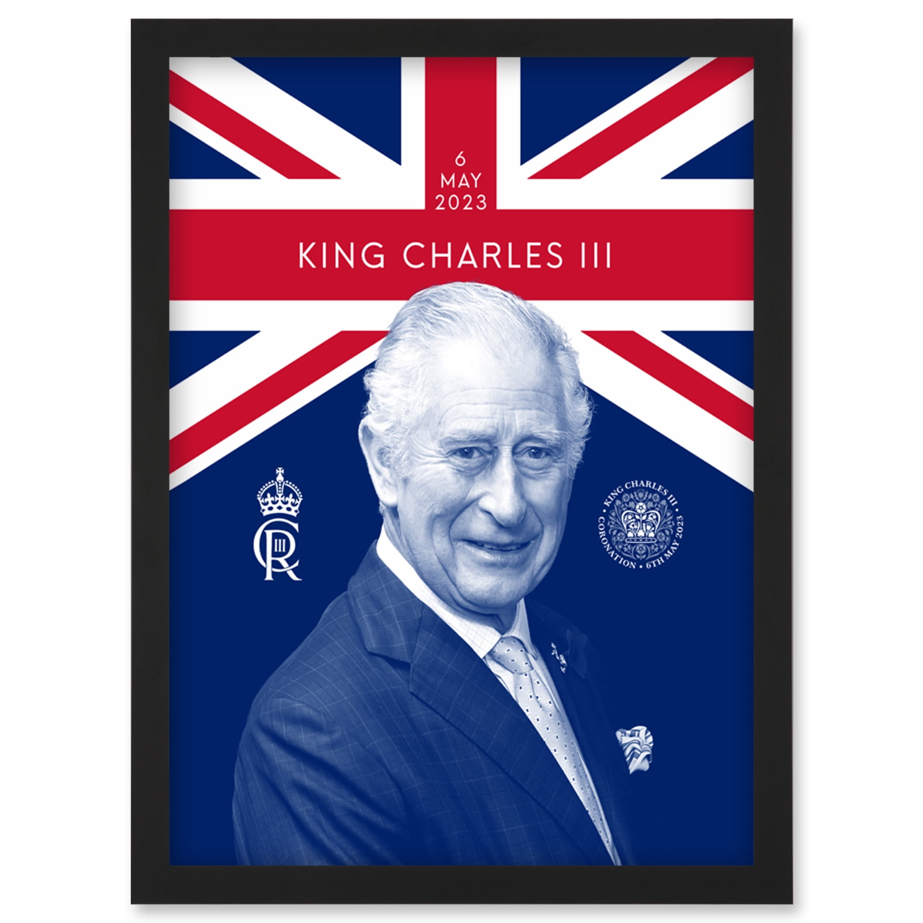 King Charles III Coronation Reigning Under the Union Flag Royal Crest ...