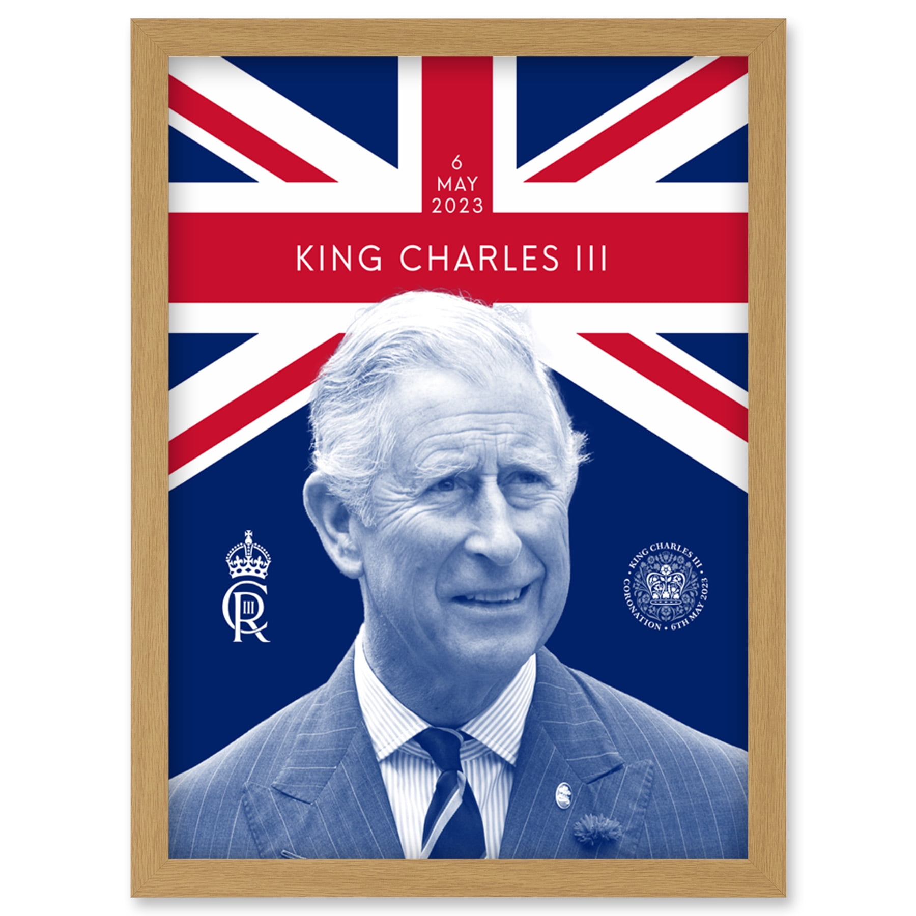 King Charles III Reigning Under the Union Flag Coronation Date Crest ...