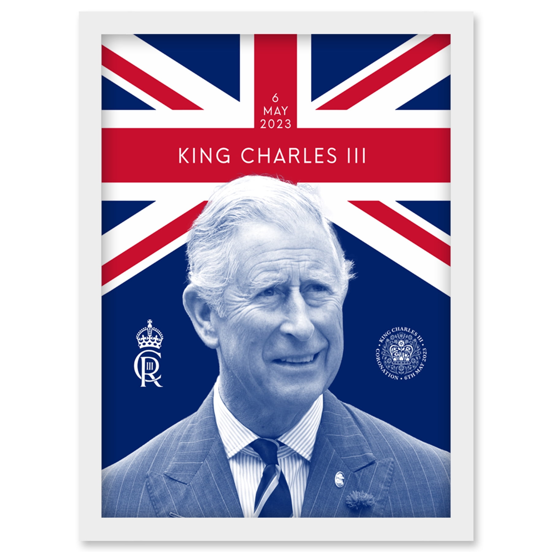 King Charles III Reigning Under the Union Flag Coronation Date Crest ...