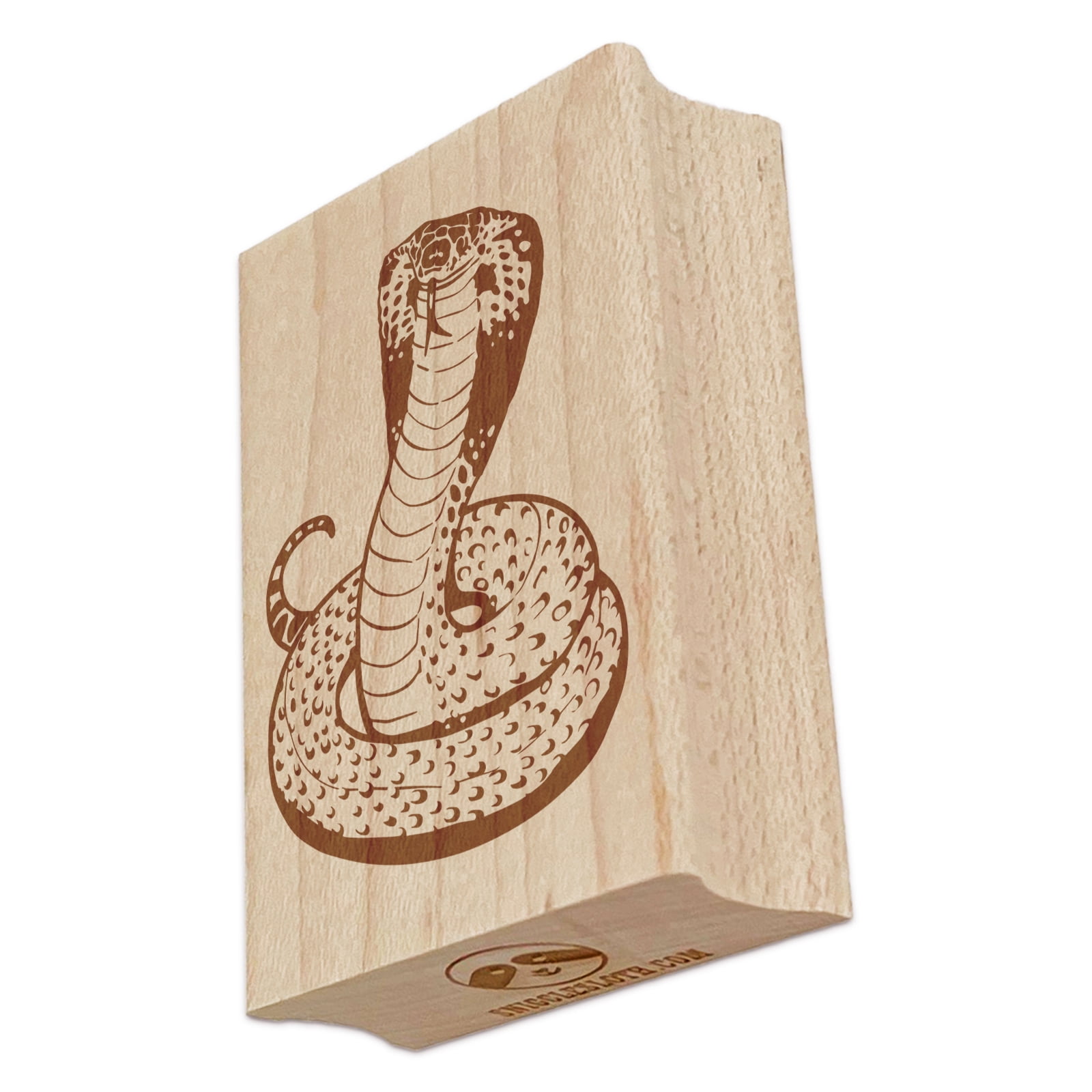 King Cobra Hooded Snake Rectangle Rubber Stamp Stamping Scrapbooking ...