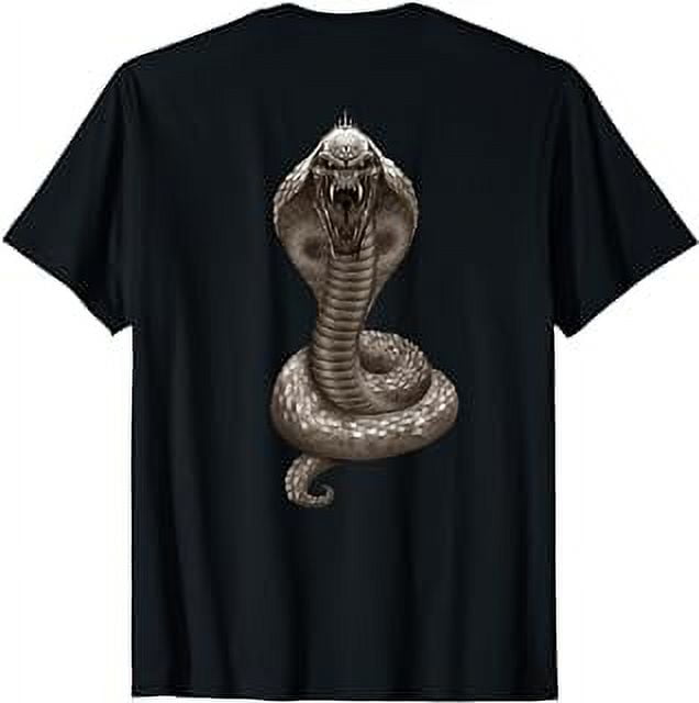 King Cobra Snake With Skull Illustration (BACK) Design Gift T-Shirt ...
