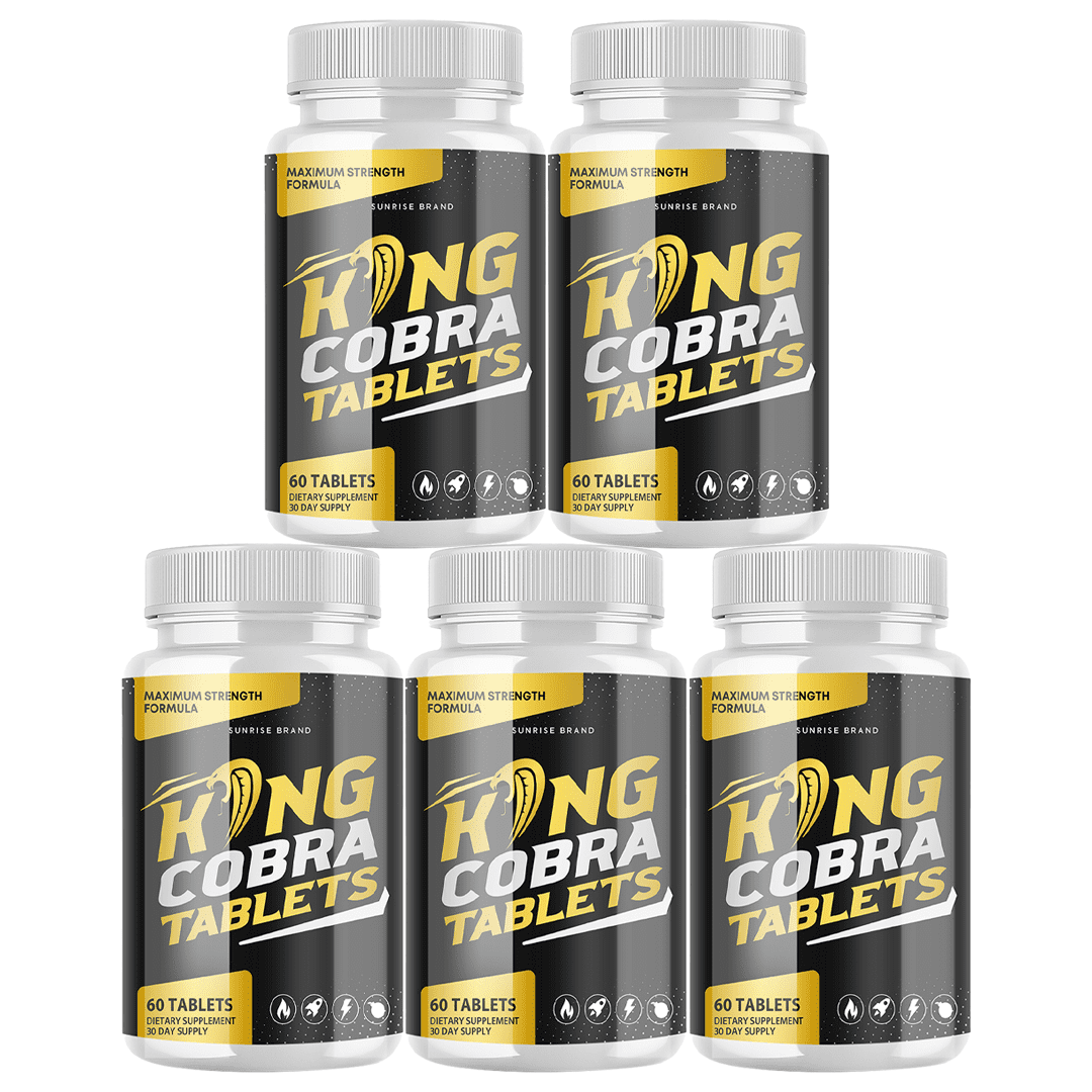 King Cobra Tablets - Support Men's Vitality and Daily Energy - 5 Pack ...