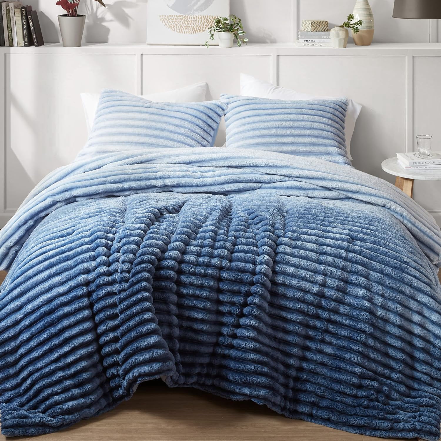 King Comforter Set, Plush Bedding, Microfiber Reverse, 3 Piece ...