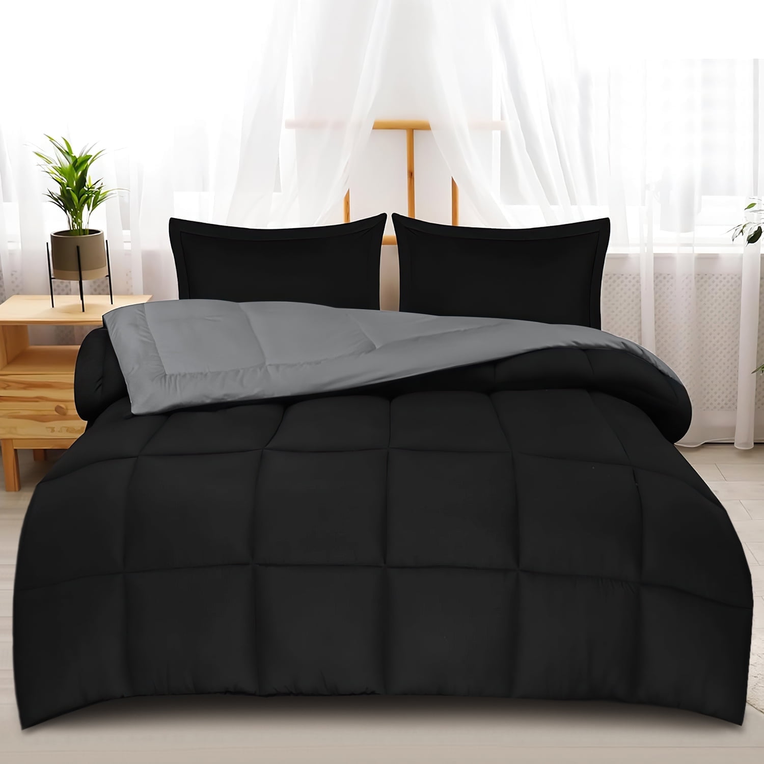 King Comforter Sets, Ultra-Soft All-Season Comforter 3-Piece Set ...