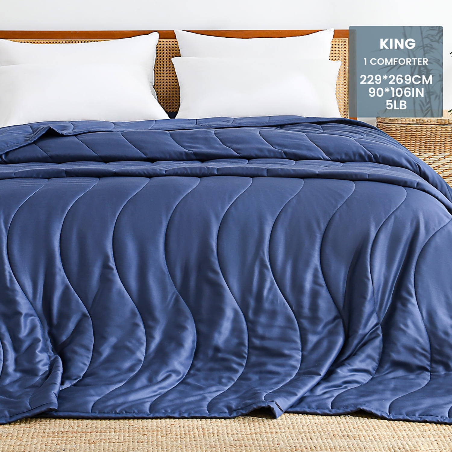 Cherryarn King Cooling Comforter Queen Absorb Body Heat to Keep Cool ...