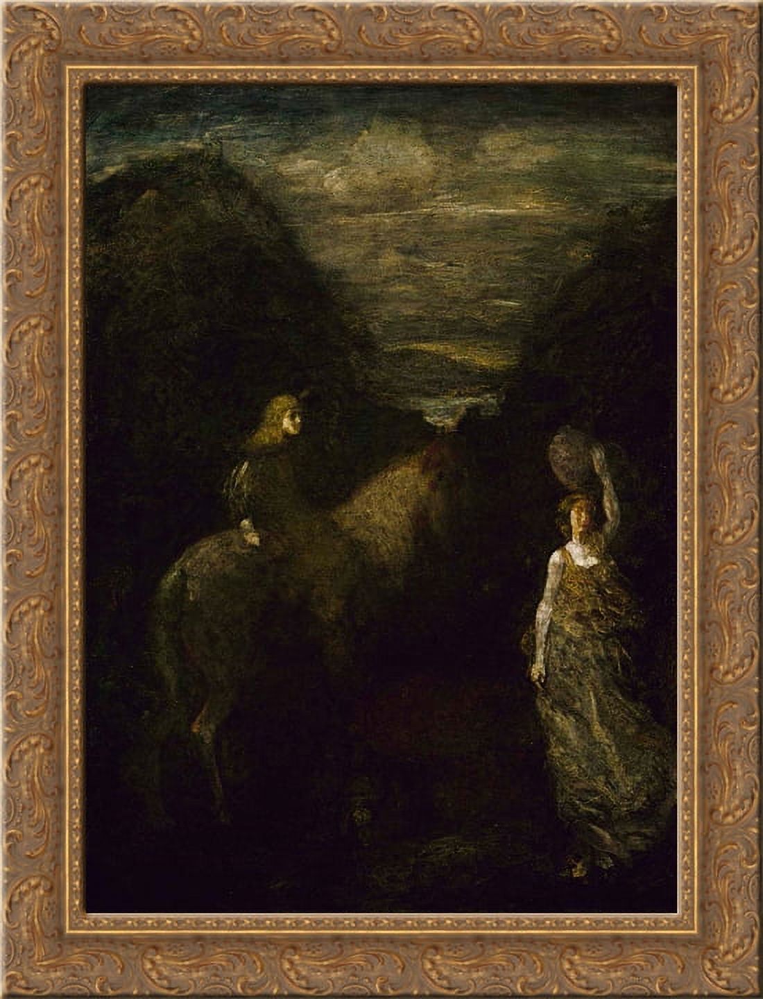 King Cophetua and the Beggar Maid 24x18 Gold Ornate Wood Framed Canvas ...
