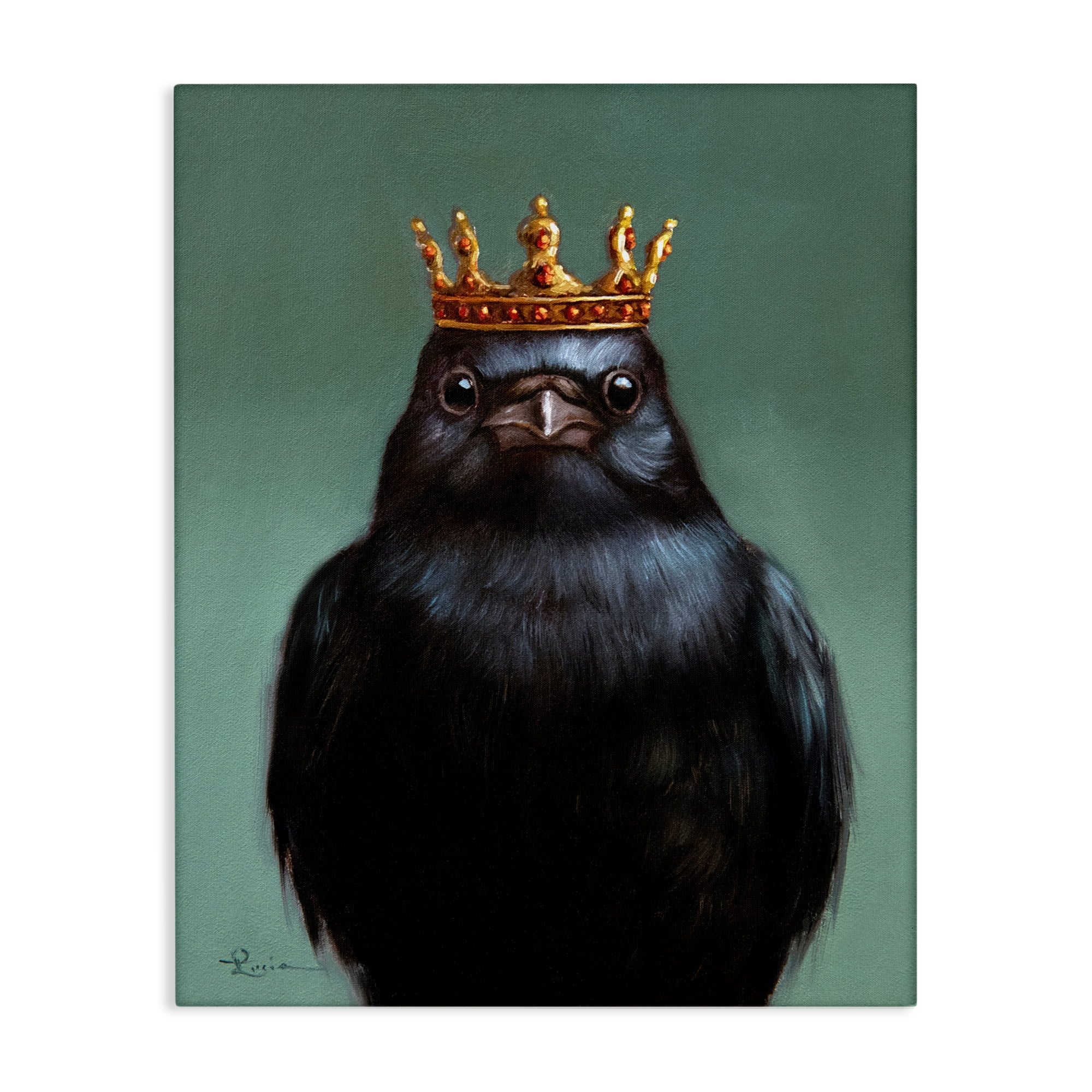 King Crow Portrait Canvas Wall Art, design by Lucia Heffernan - Walmart.com