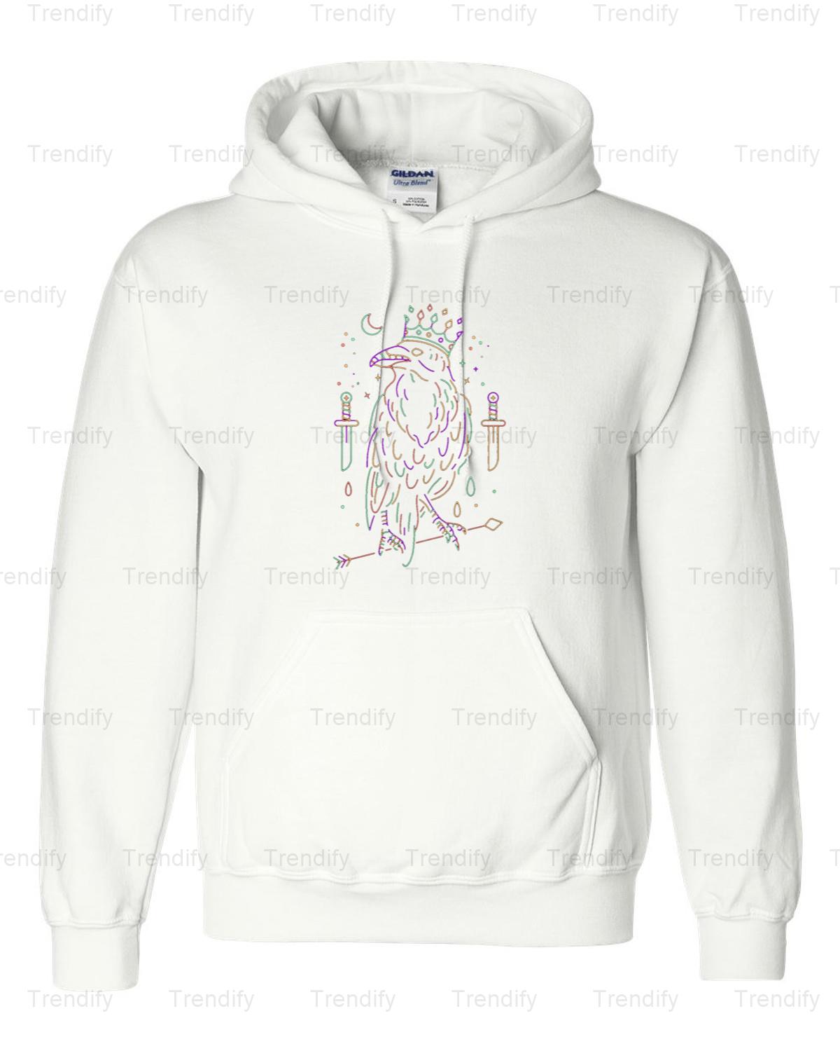 King Crow Royal Bird Animal Vintage Graphic Hoodie M3082219, Up to Size ...