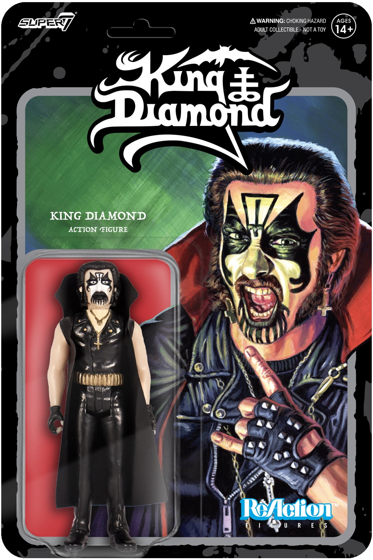 Super7 - King Diamond - ReAction Figures - King Diamond - Walmart.com
