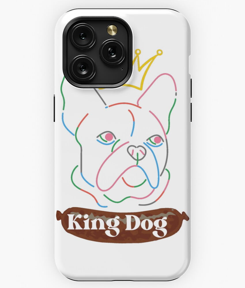 King Dog Funny Hot Dog Crown Design G5038 Phone Case for iPhone17 16 15 ...