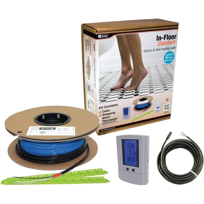 King Electric 90 ft. 240V 1080W Electric Infloor Heating Cable with ...
