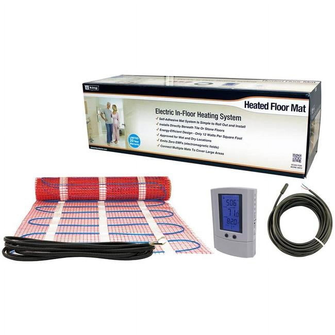 King Electric FCM1-90T 120V 1080W 90 sq. ft. FCM Floor Heating Mat with ...