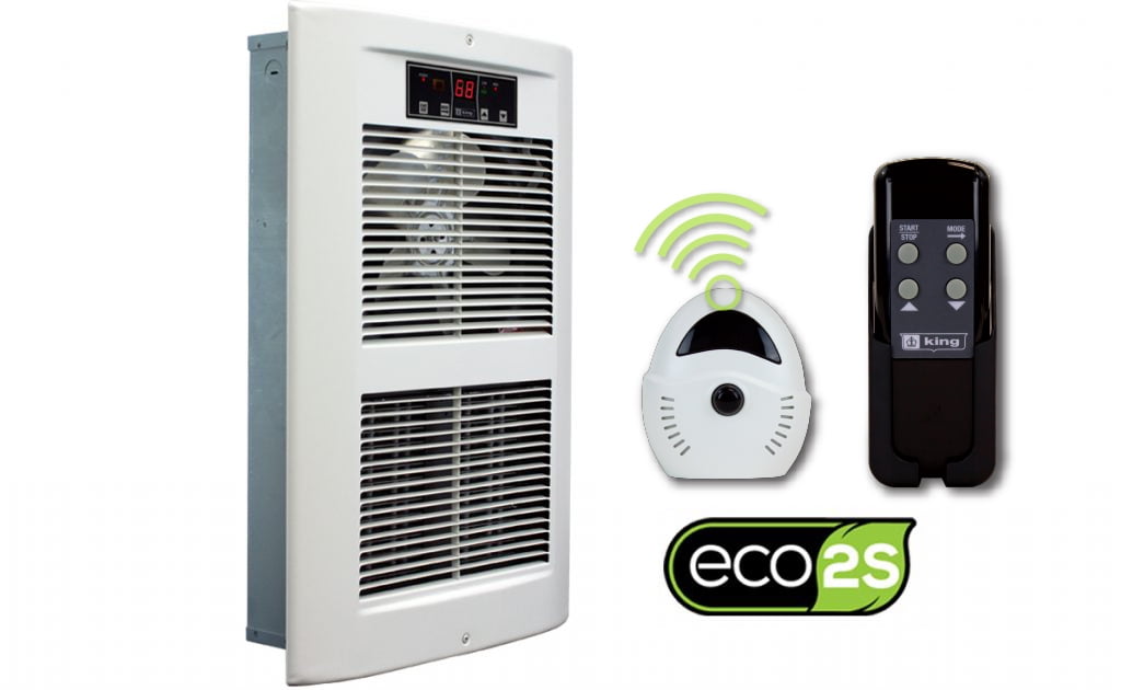 King Electric LPW Eco2S 4500W 240V 2-Stage Electric Wall Heater, White ...