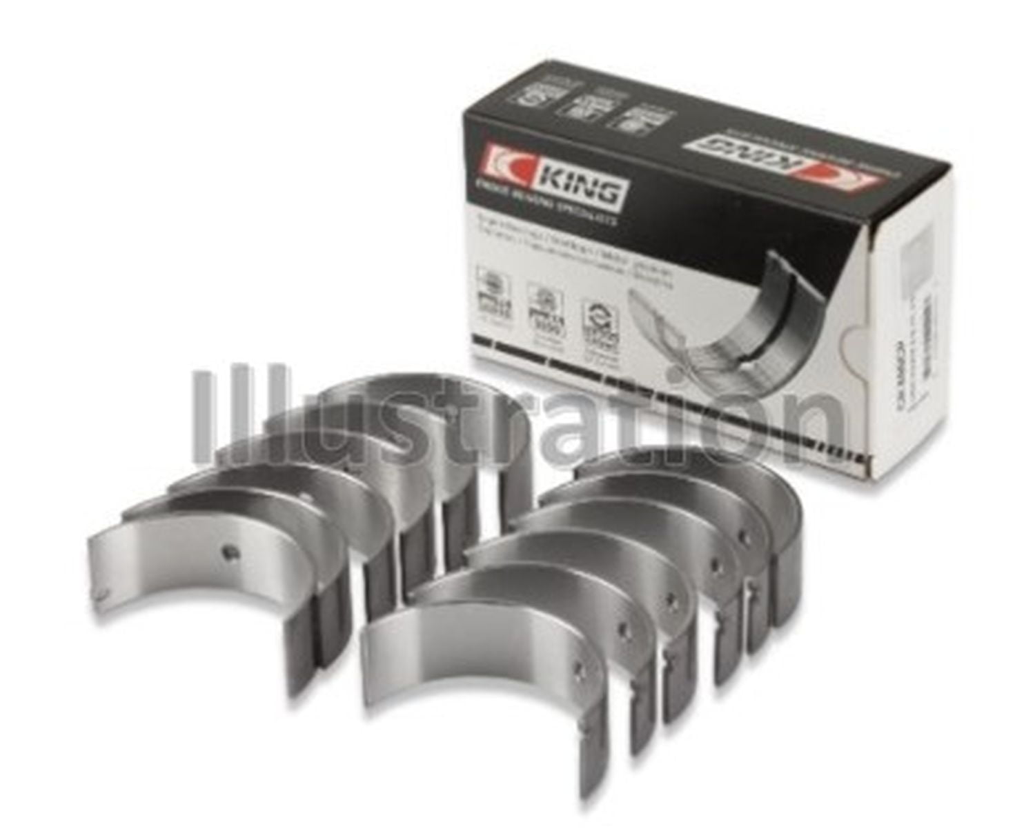 King Engine Bearings CR6625SI0.25 Connecting Rod Bearing Fits select ...
