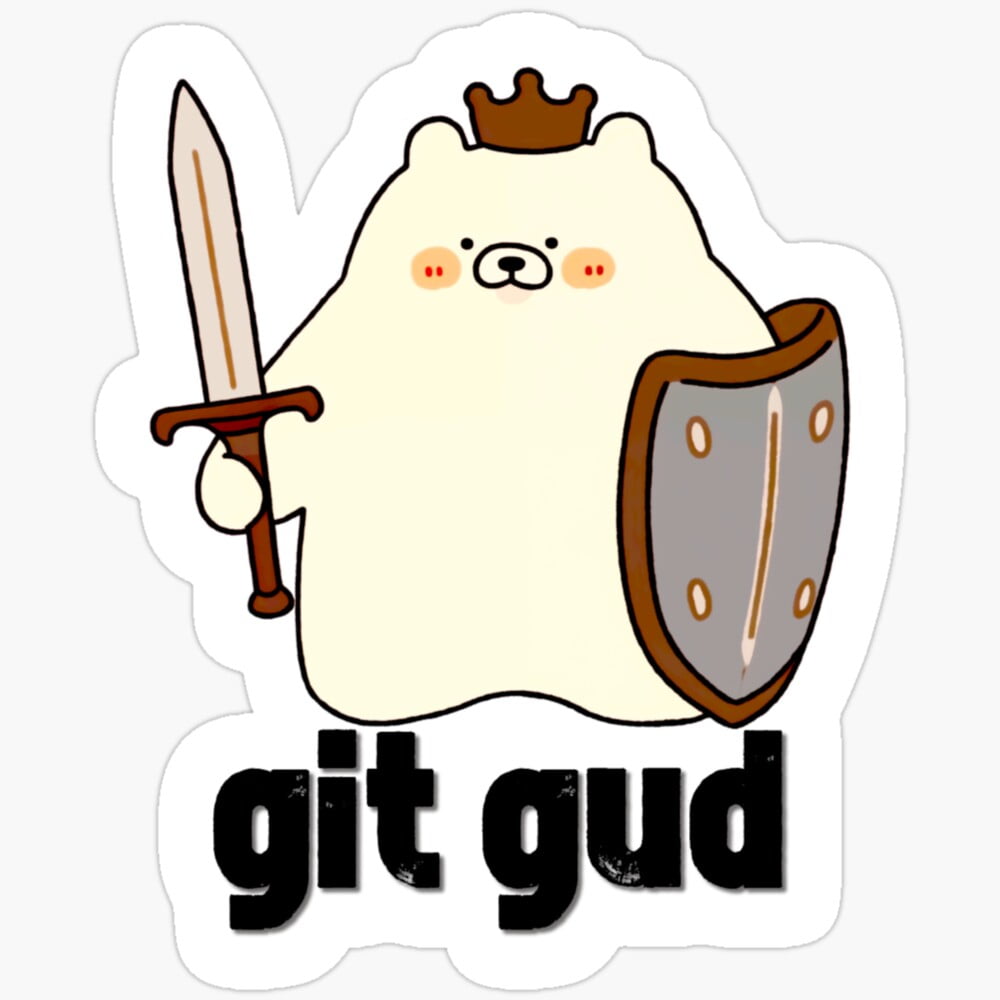 King Eryndor Frosthelm - Git Gud Sticker Phone Decal Water Bottle ...