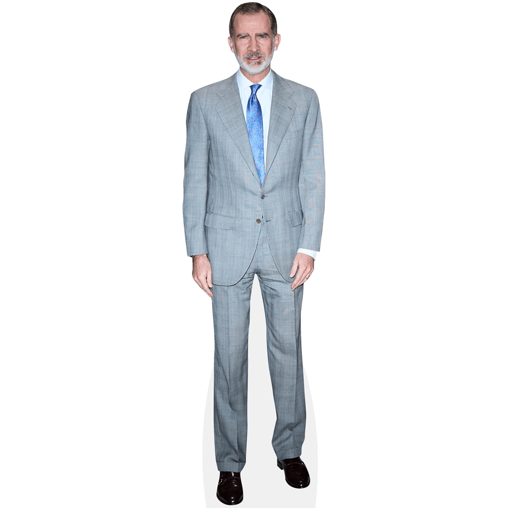 King Felipe VI Of Spain (Grey Suit) Mini Cardboard Cutout Standee ...