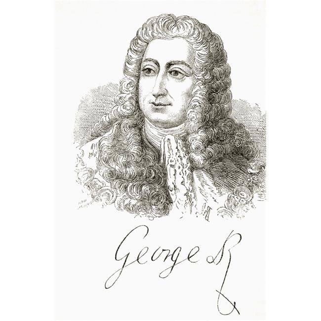 King George II of England 1683 To 1760 Portrait & Signature From The ...