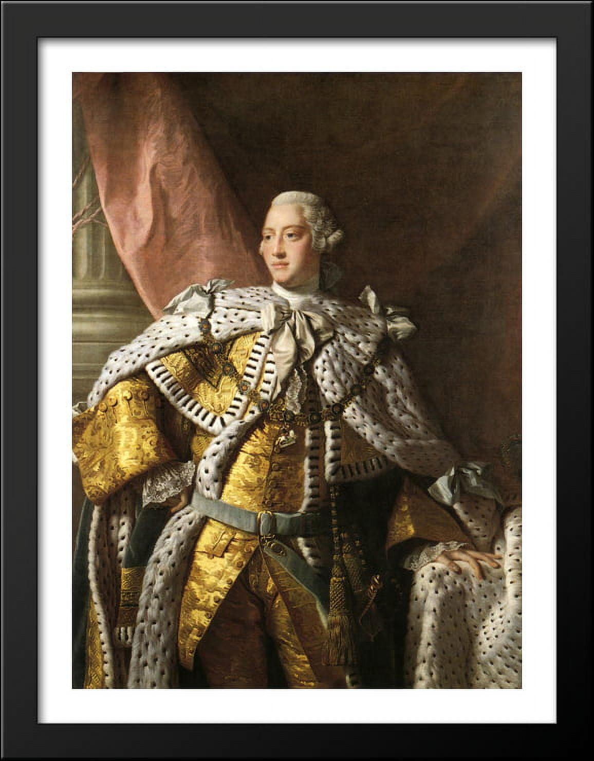 King George III 28x36 Large Black Wood Framed Print Art by Allan Ramsay ...