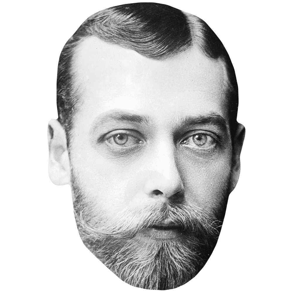 King George V (Beard) Celebrity Mask, Flat Card Face, Fancy Dress Mask ...