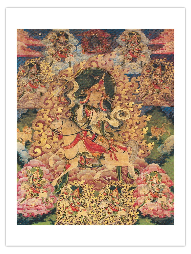 King Gesar The Drala of Zhang Zhung - Tibetan Warrior - Vintage Tibetan ...
