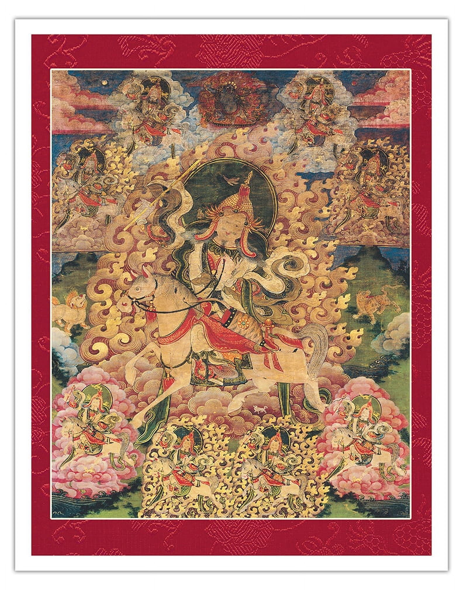 King Gesar The Drala of Zhang Zhung - Tibetan Warrior - Vintage Tibetan ...