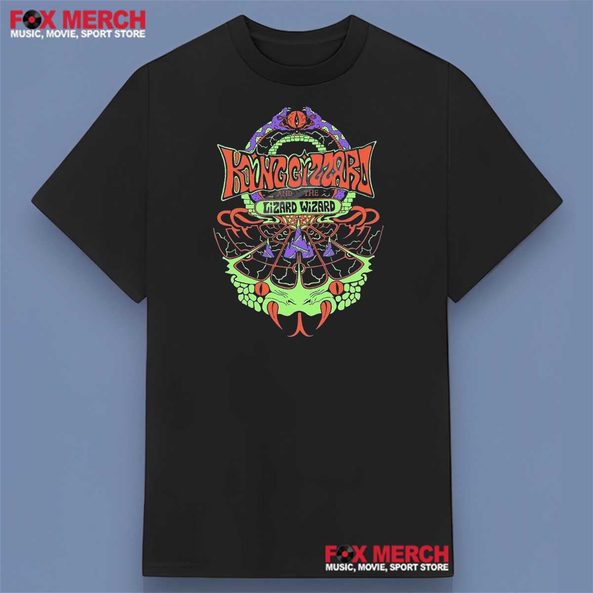 King Gizzard & the Lizard Wizard Snake Mountain Graphic Shirt ,Black ...