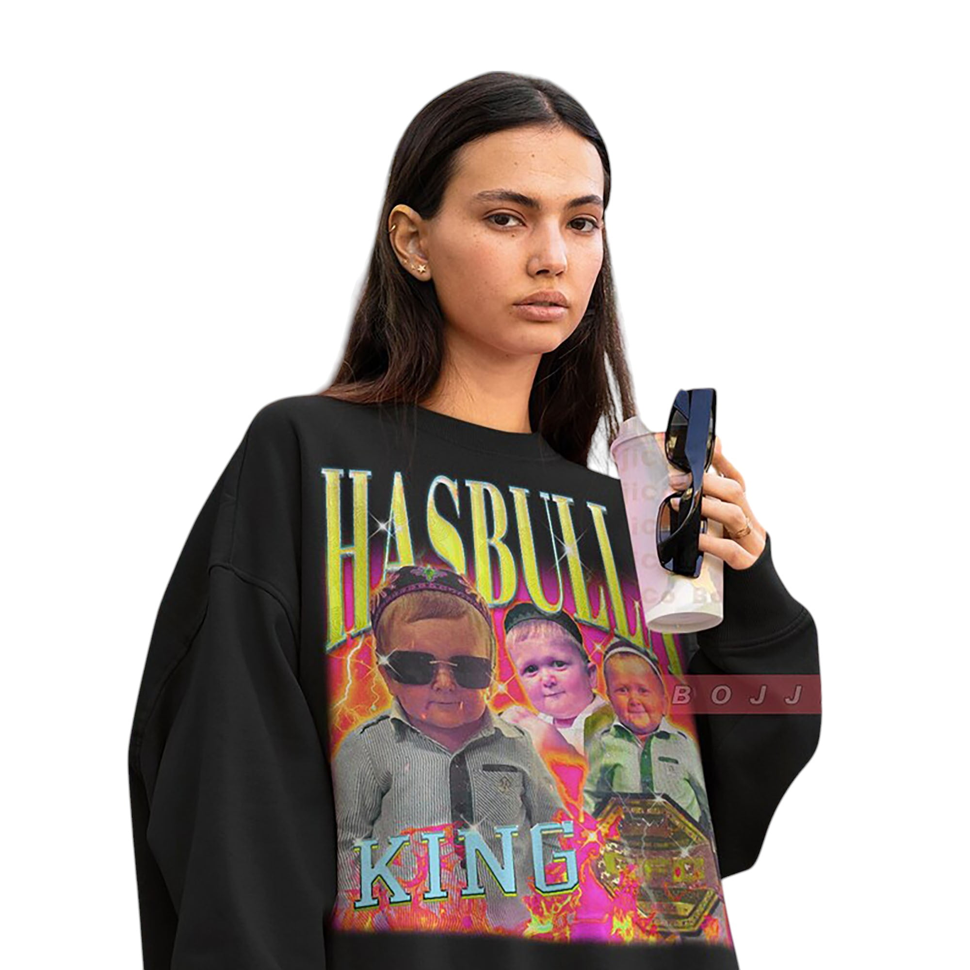 King Hasbulla Boxing Retro Unisex Classic 2D T-Shirt - Vintage Funny ...