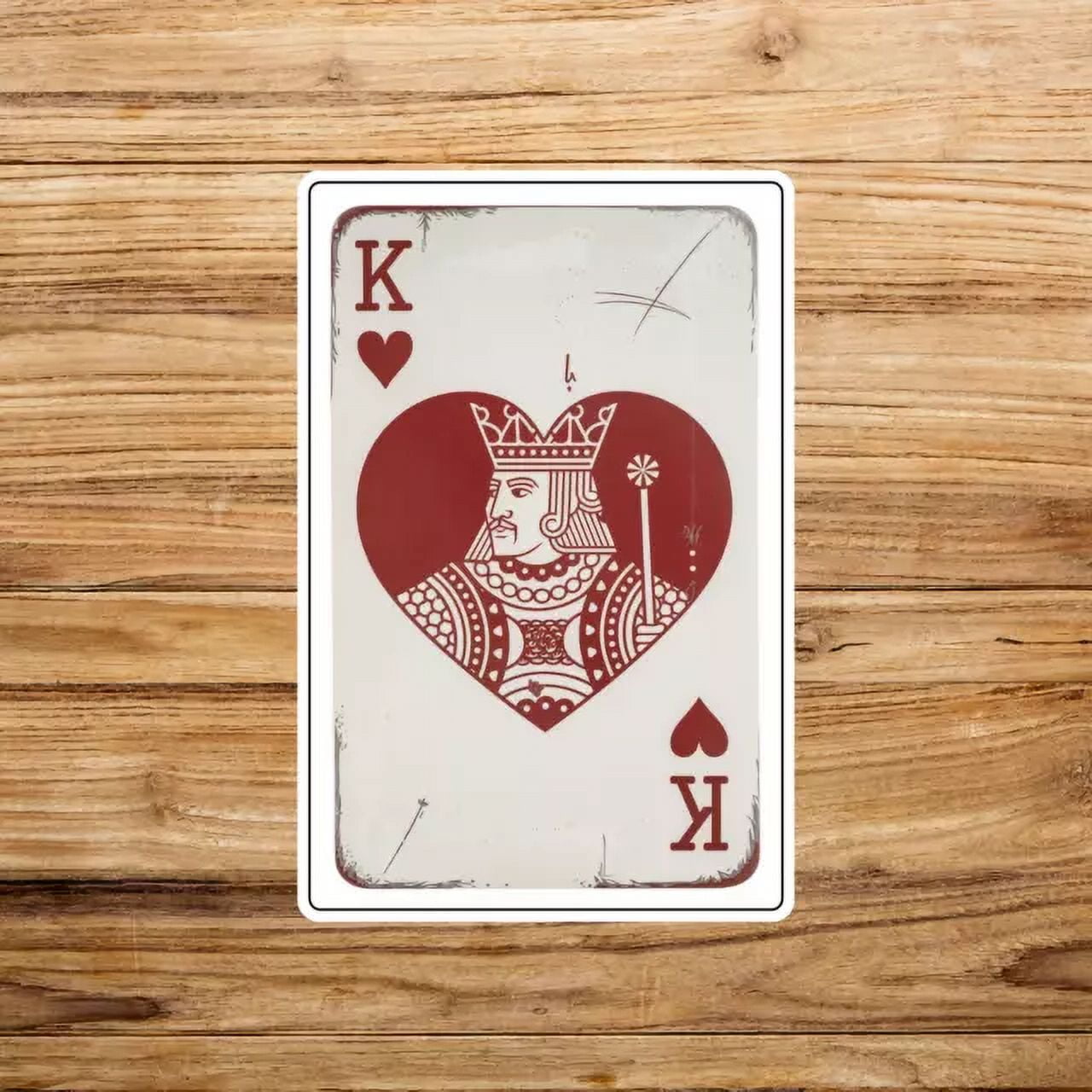 King Of Hearts Playing Card Sticker - Vintage Style Poker Decalphone ...