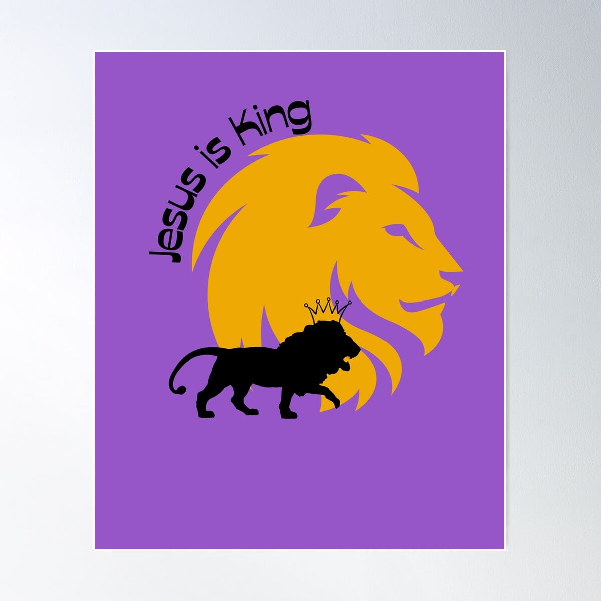 King Jesus - The Lion Of Judah Poster Wall Art, Modern Wall Decor For ...