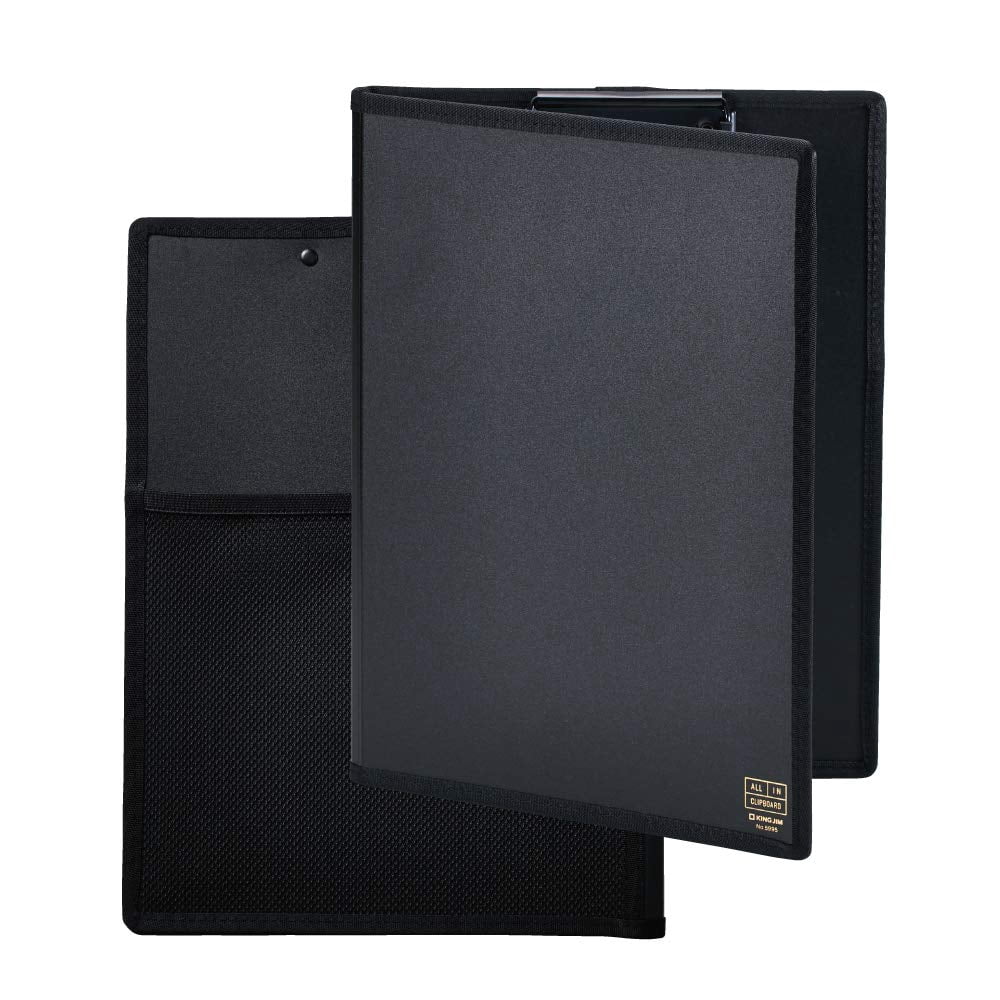 King Jim 5995 Clipboard with All-in Cover, A4 Short Side, Bi-Fold ...