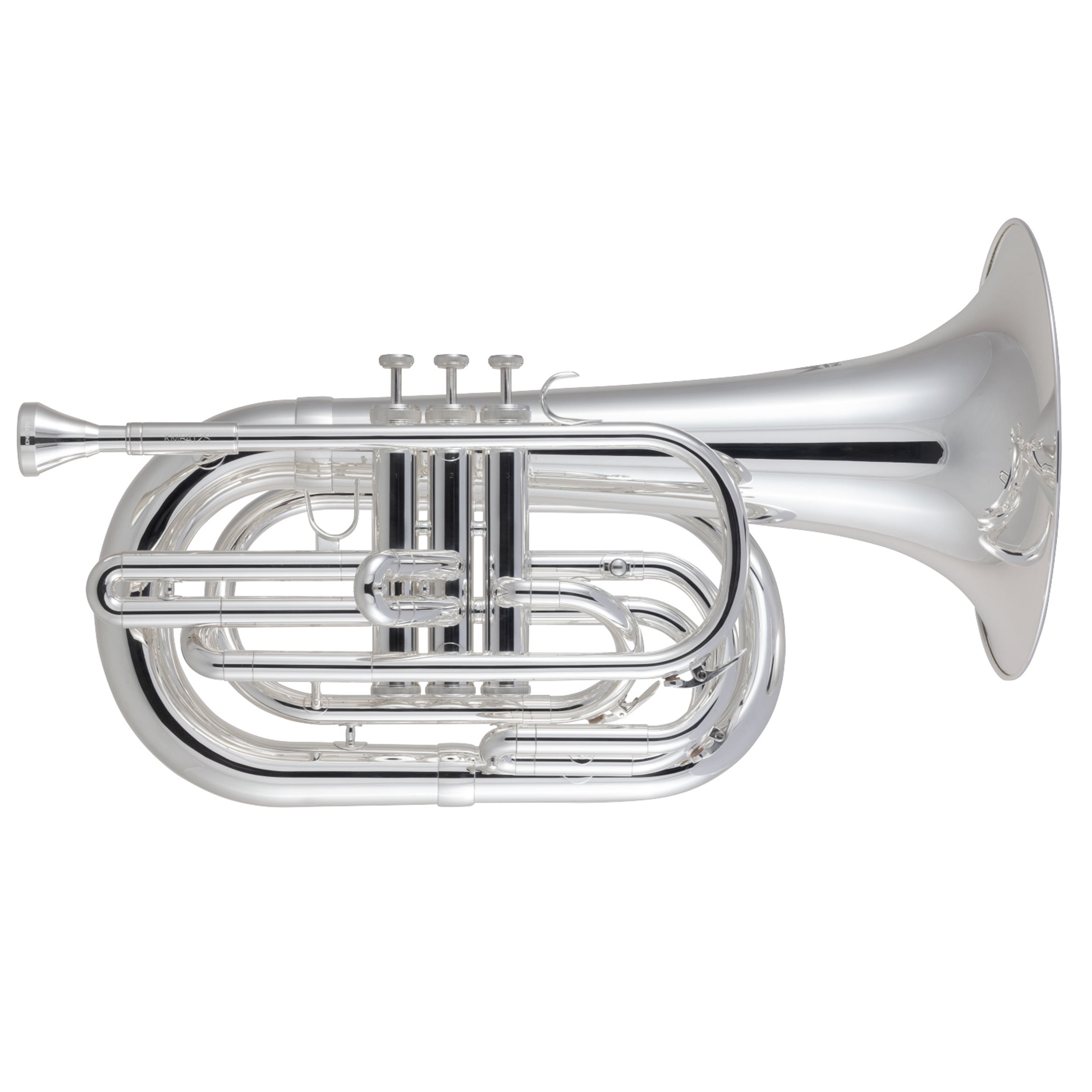 King KMB412S Performance Marching Bb Baritone Horn Silver Plated ...