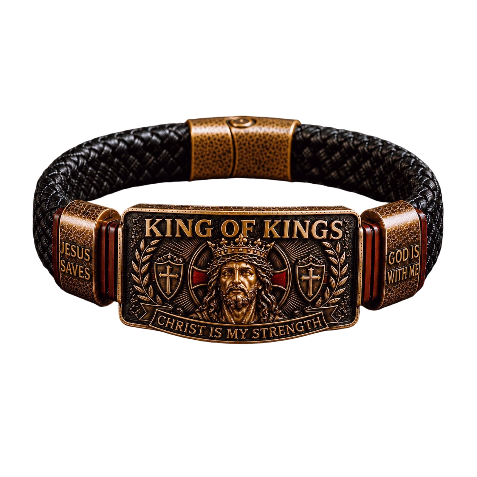 King of Kings Faith Bracelet - Adjustable Christian Wristband Gift ...
