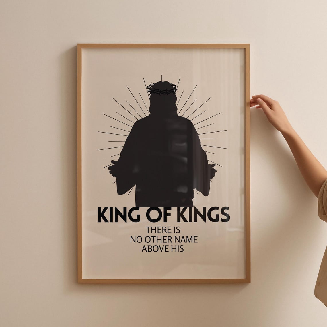 King Of Kings Print, Trendy Christian Wall Art, Minimalist, Wall Decor ...
