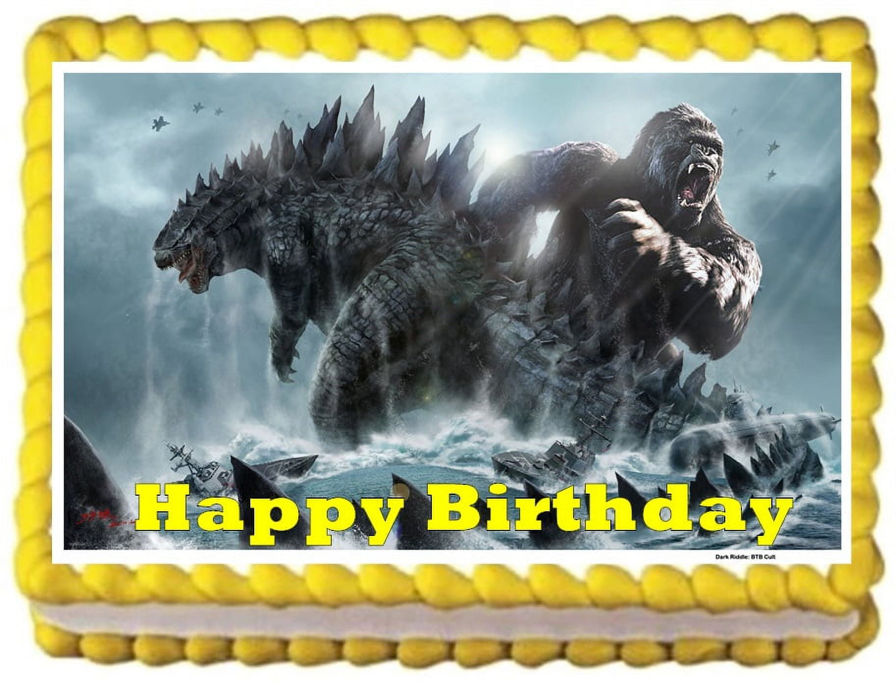 King Kong Godzilla Edible Image Cake Topper, by Edible Cake Toppers ...