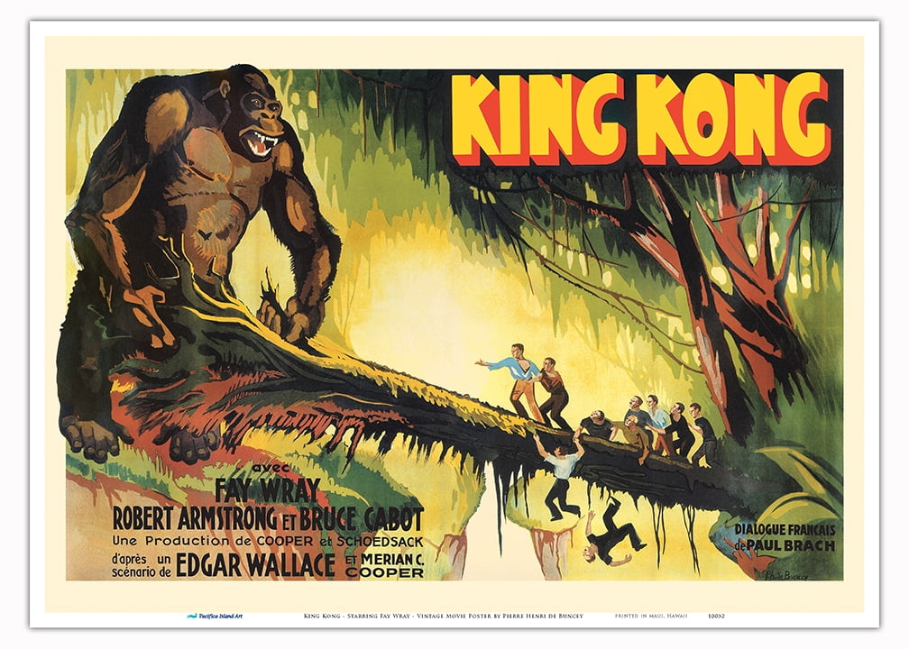 King Kong - Starring Fay Wray, Robert Armstrong - Vintage French Movie ...