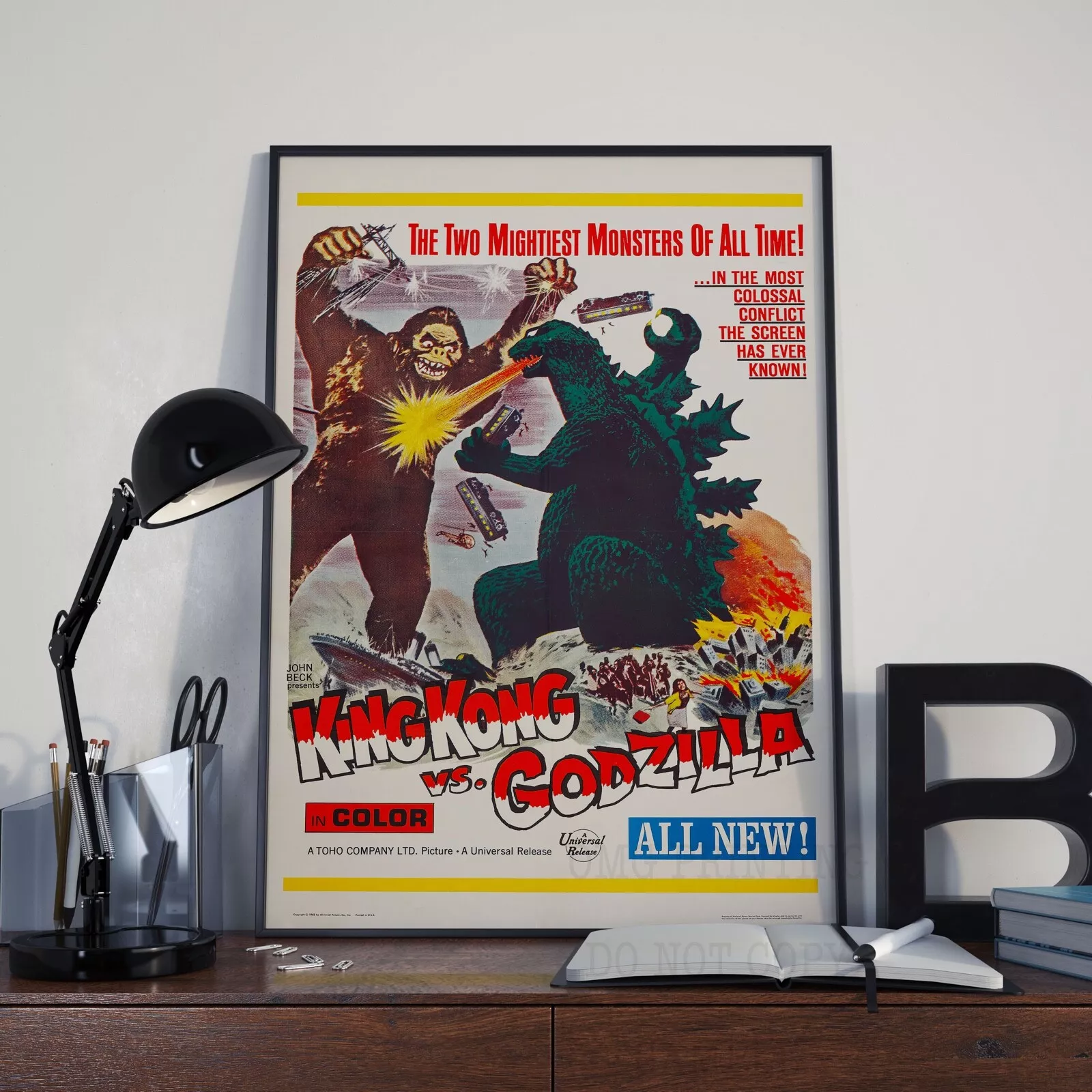 King Kong Vs Godzilla Retro Vintage Movie Poster Print - Walmart.com