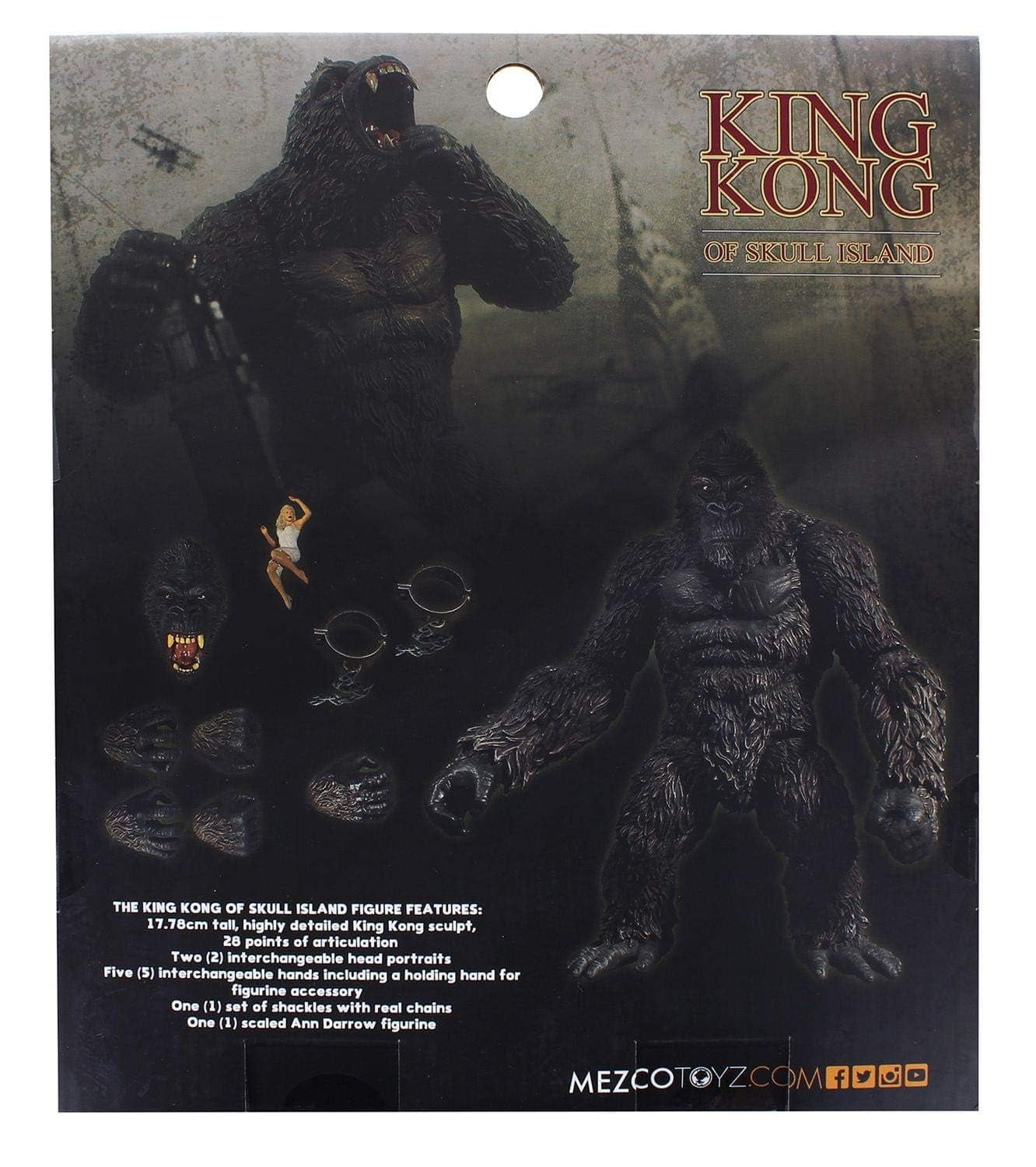 King Kong of Skull Island 7" Action Figure Skull Island gorilla doll model movable character ...