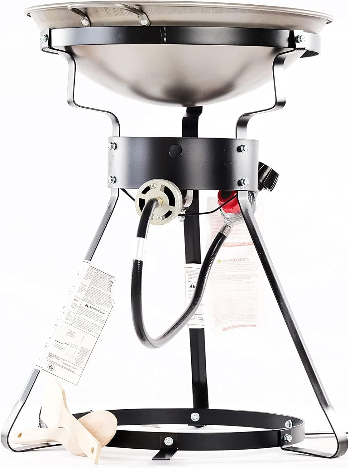 King Kooker 24″ Outdoor Propane Burner Cooker with Wok Stove Burner for ...