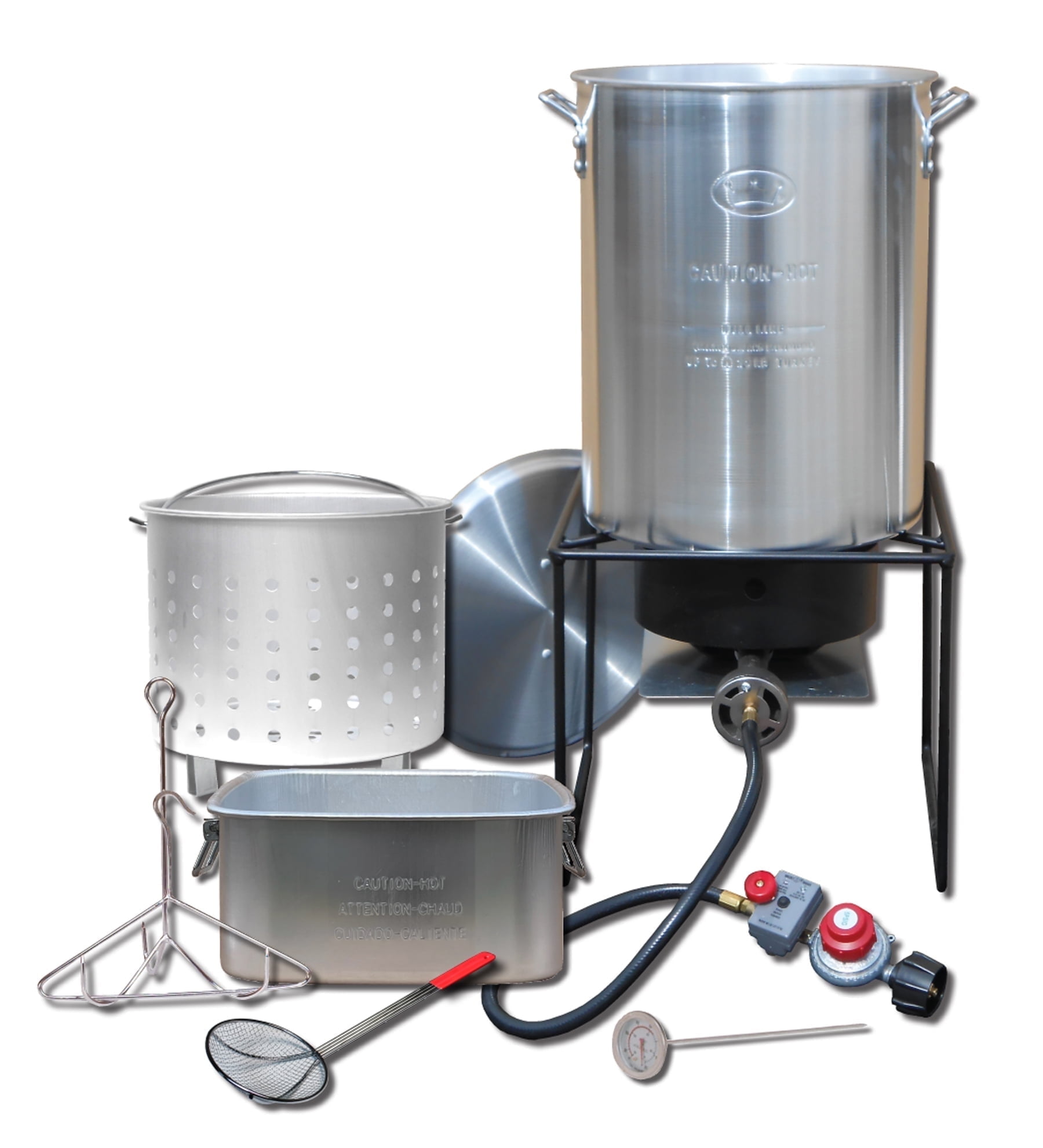 King Kooker 24″ Outdoor Propane Burner Cooker with Wok Stove Burner for ...