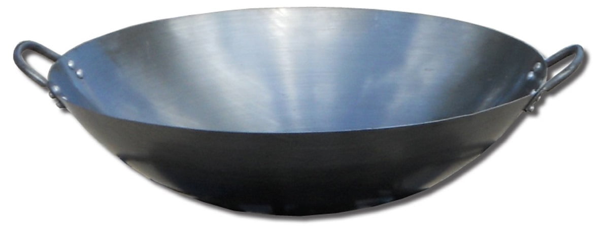 King Kooker 18" Steel Outdoor Wok with Wooden Utensils, Compatible with ...