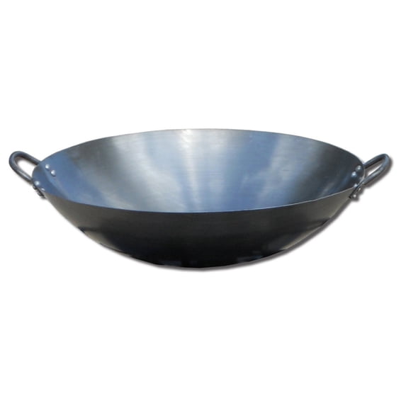 King Kooker 18" Steel Outdoor Wok with Wooden Utensils, Compatible with ...