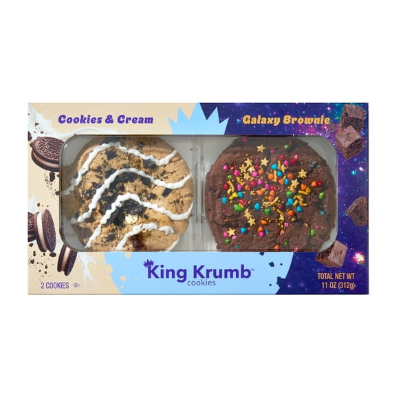 King Krumb Giant Bakery Cookies, Cookies and Cream and Galaxy Brownie ...