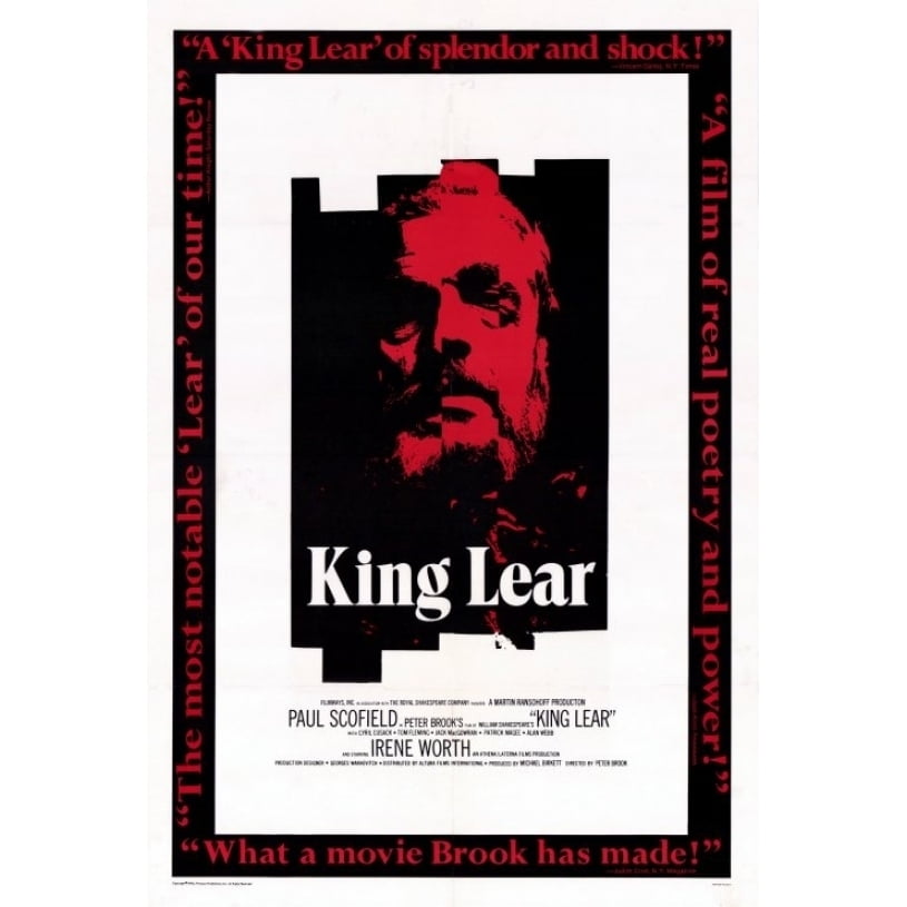King Lear Movie Poster Print (27 x 40) - Walmart.com