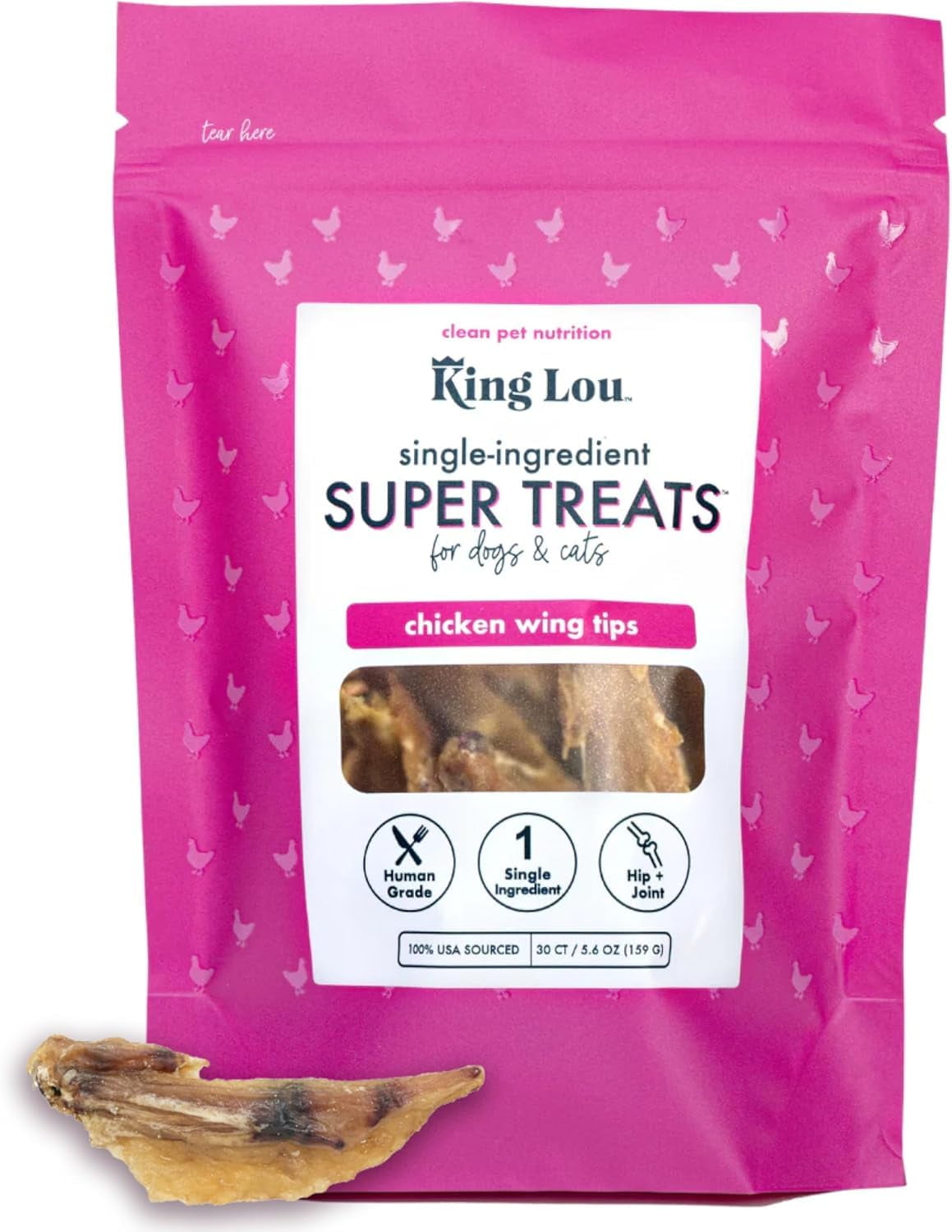 King Lou Pets - MZF22 Whole Chicken Wing Tips - Dehydrated Raw Chicken ...