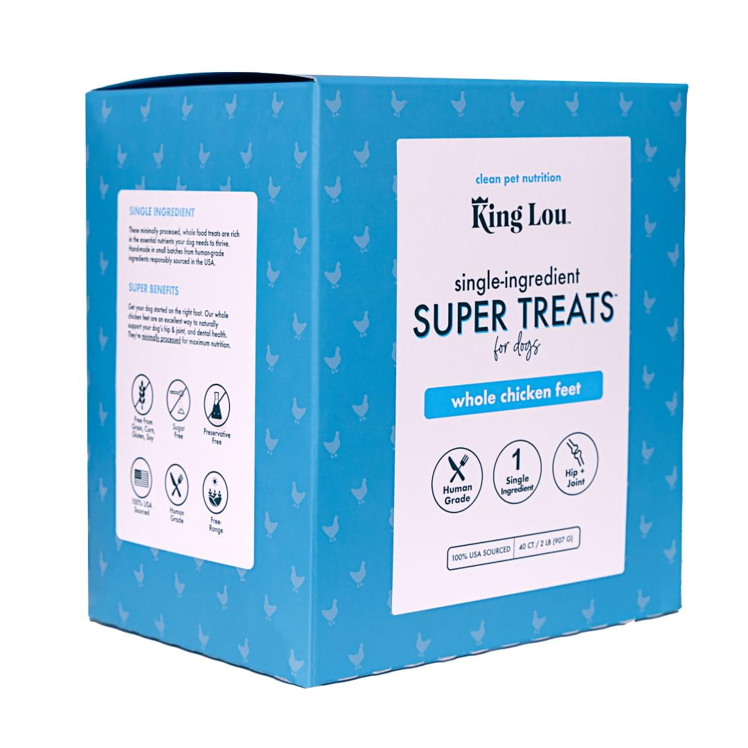 King Lou Pets - STF9 Whole Chicken Feet for - Treats Small Dogs to ...