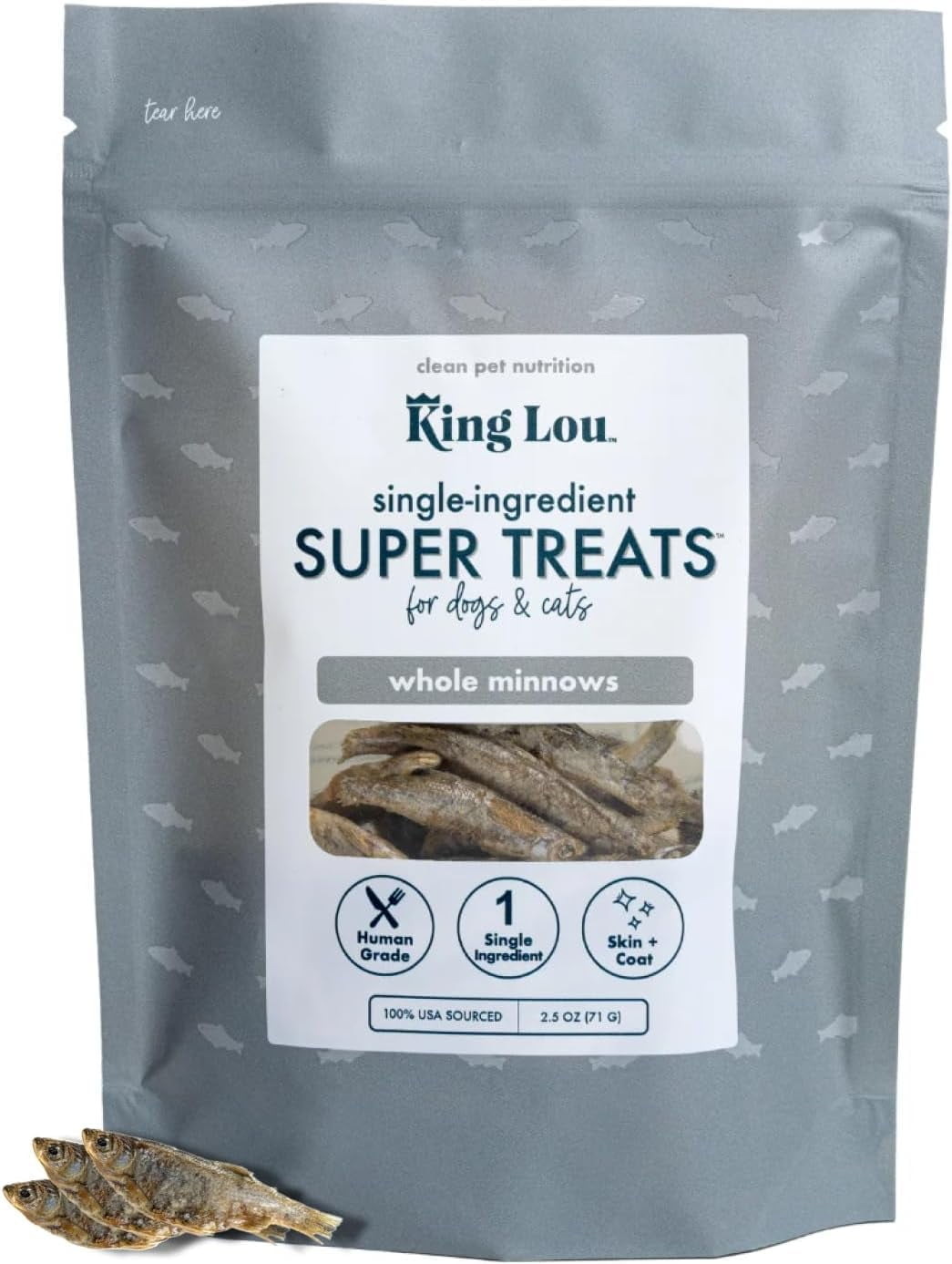 King Lou Pets - XEF1 Whole Minnows for Cats and Dogs - Freeze Dried ...