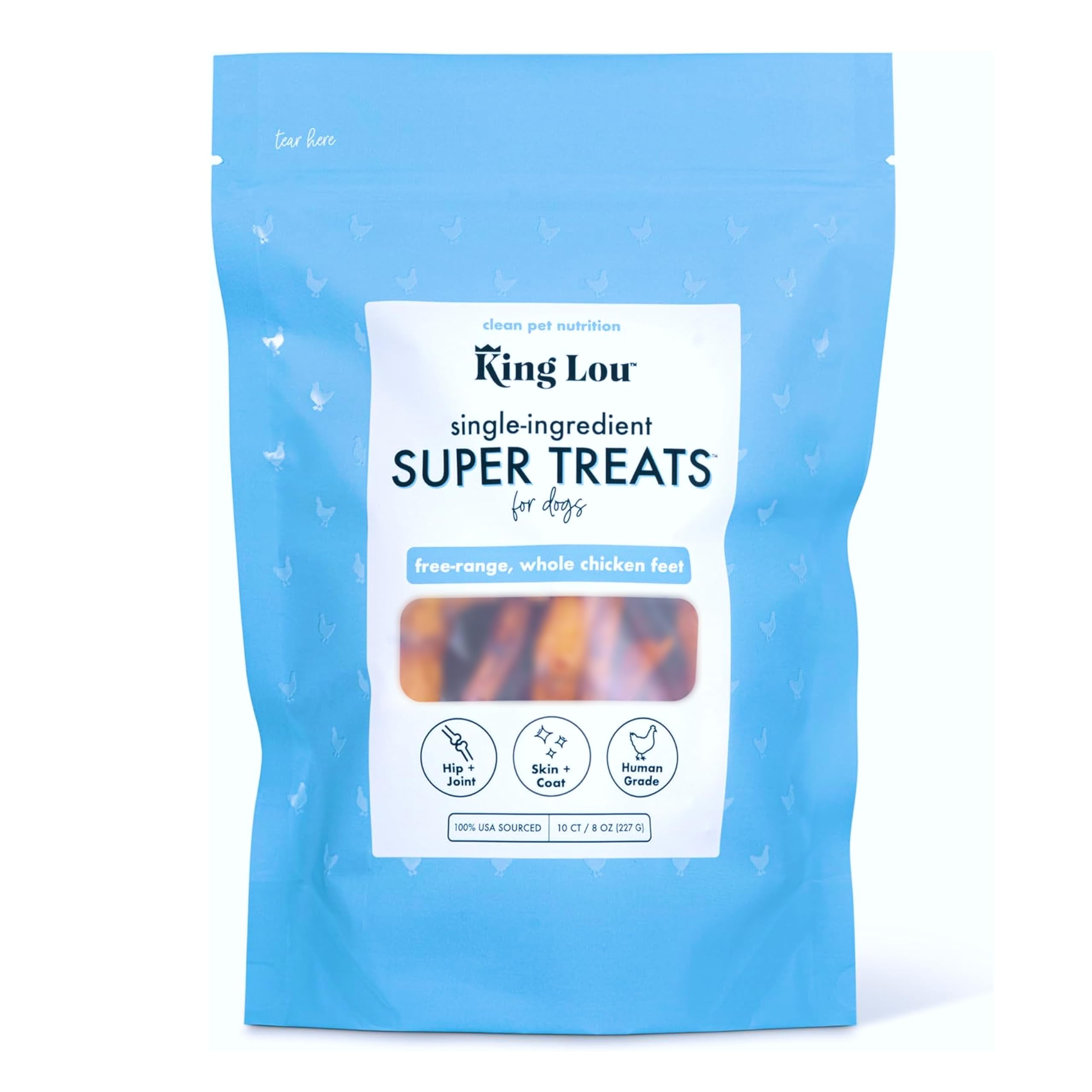 King Lou PetsEGSC - Whole Chicken Feet for Dog - Dehydrated Chicken ...