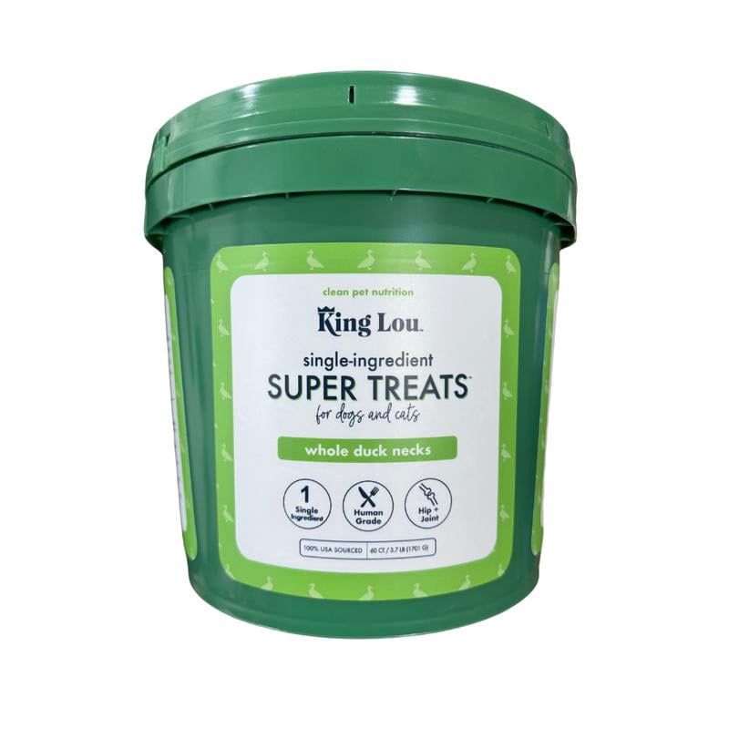 King Lou Whole Duck Neck Dental Treats for Dogs, Single Ingredient ...